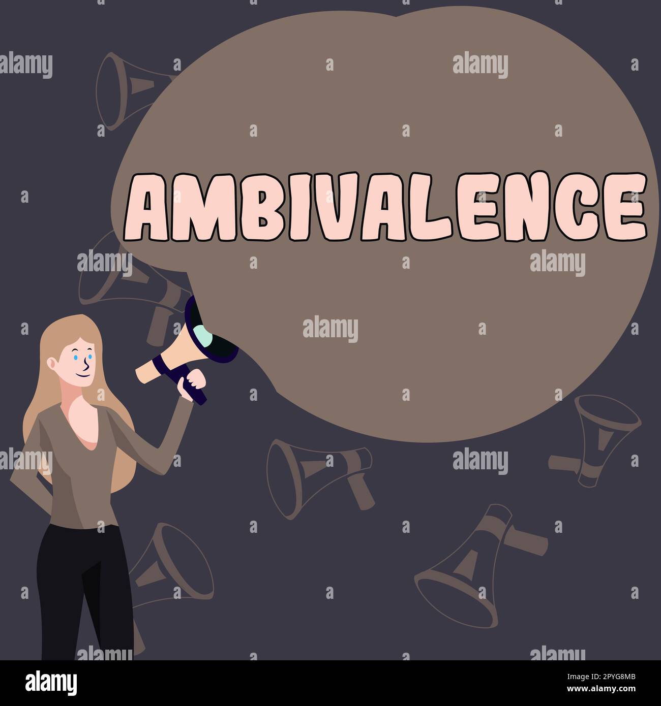 Sign displaying Ambivalence. Conceptual photo attitudes or feelings ...