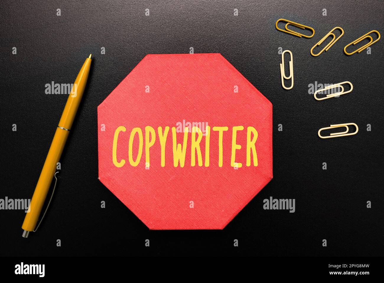 Writing displaying text Copywriter. Word for writing the text of ...