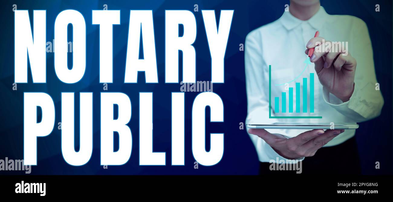 Writing displaying text Notary Public. Business approach Legality ...