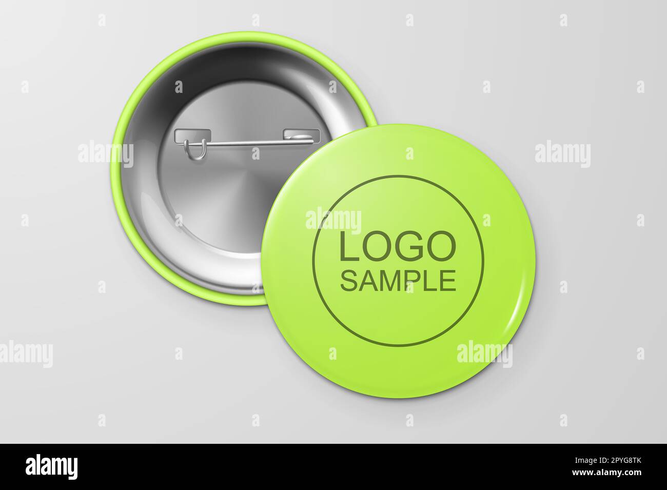 Blank button badge, front and back view. Design template. Vector EPS10 ...