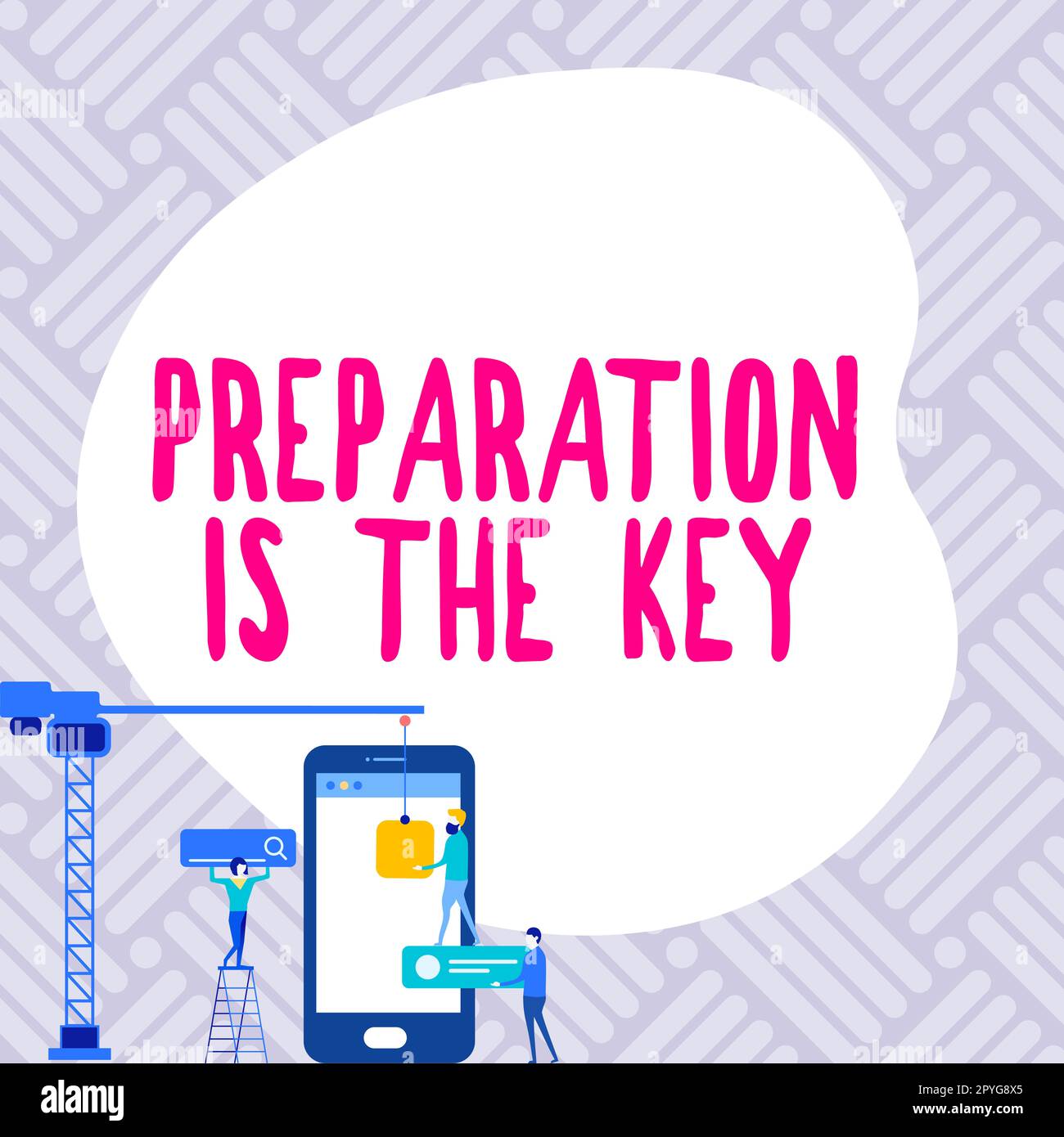 Text caption presenting Preparation Is The Key. Word Written on action ...