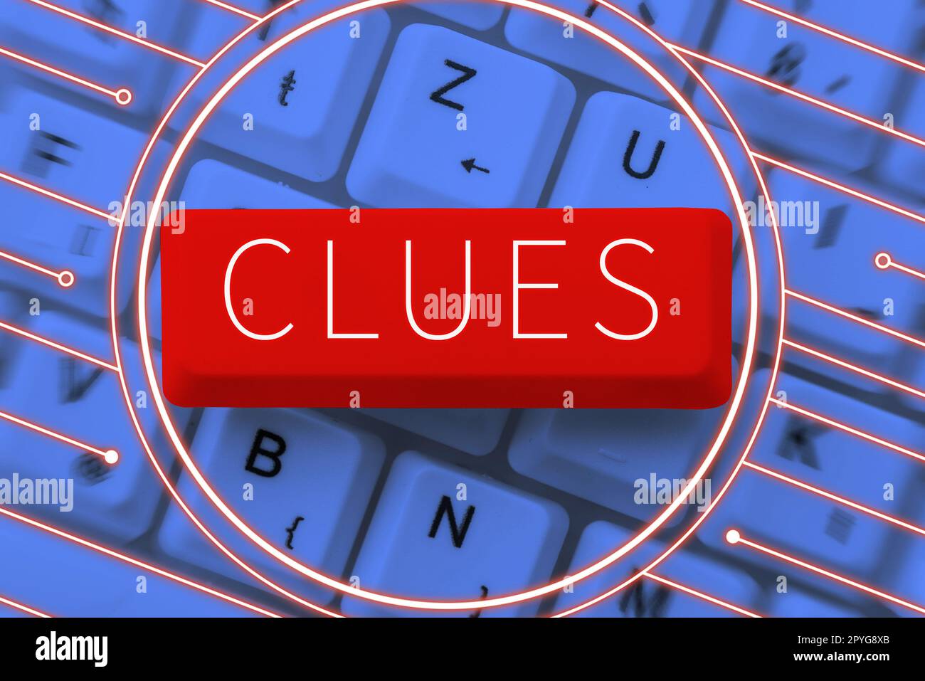 Handwriting text Clues. Word for Piece of evidence information Fact ...