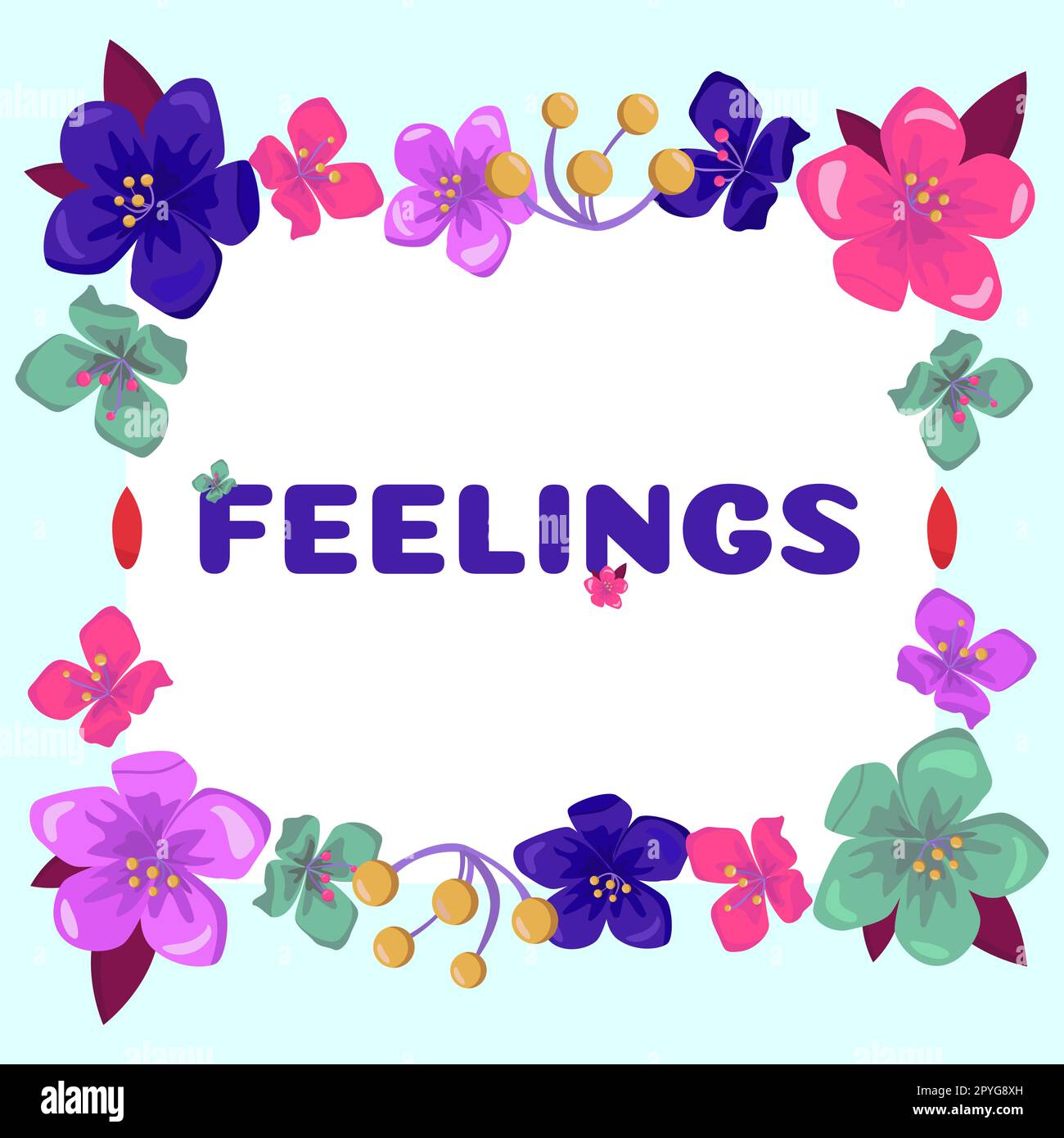 Conceptual display Feelings. Word for causing happy positive feelings ...