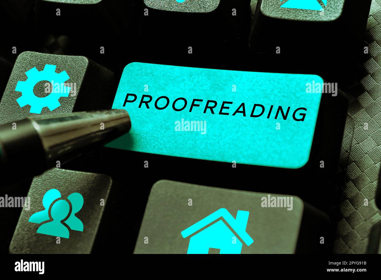 Hand writing sign Proofreading. Word Written on act of reading and ...