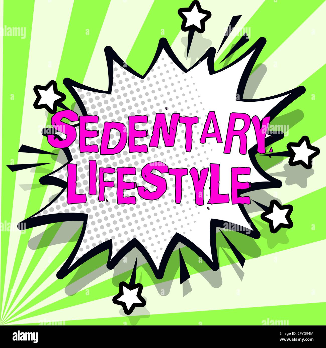 Handwriting text Sedentary Lifestyle. Business concept ways and means ...