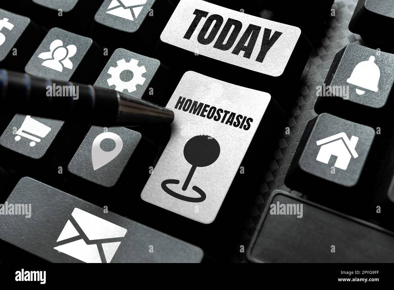 Handwriting text Homeostasis. Word for the tendency toward a ...