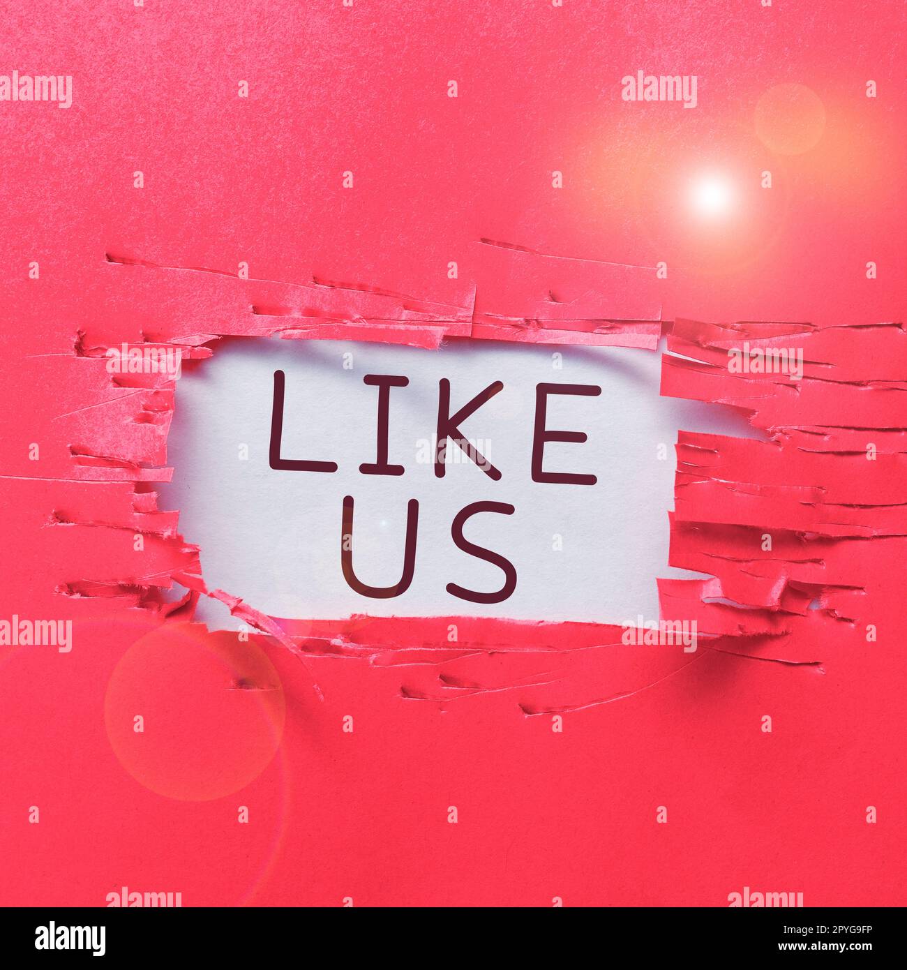 Sign displaying Like Us. Business concept Asking to follow on social ...