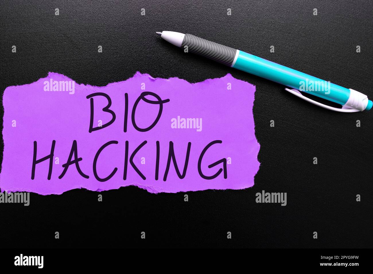 Text caption presenting Bio Hacking. Word Written on exploiting genetic ...