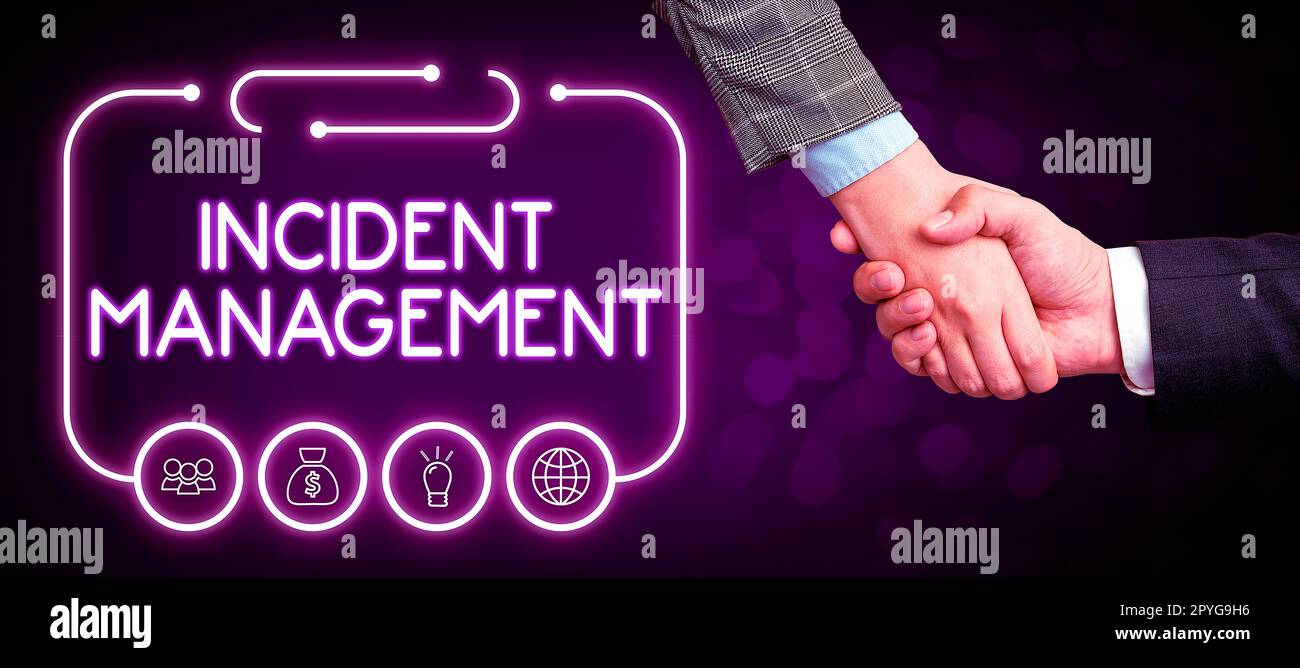 Inspiration showing sign Incident Management. Business showcase Process ...