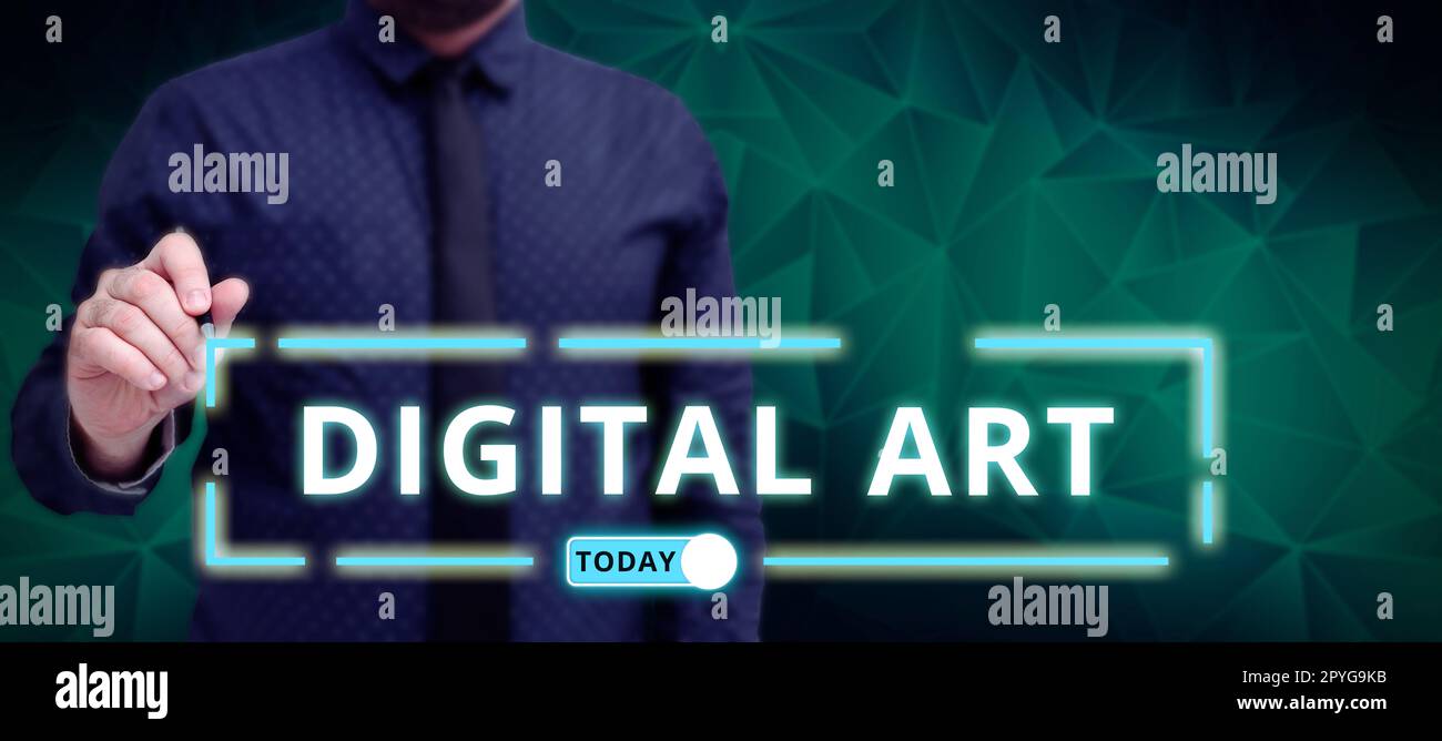 Conceptual caption Digital Art. Concept meaning use of skill and ...