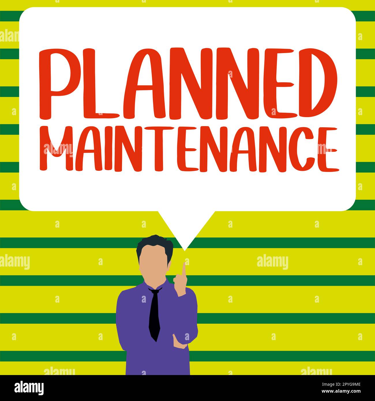 Conceptual caption Planned Maintenance. Internet Concept Check ups to ...