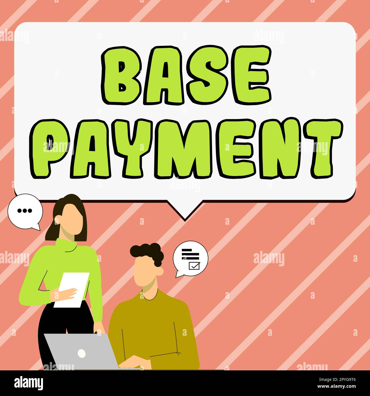 Conceptual caption Base Payment. Business idea amount of pay for a ...