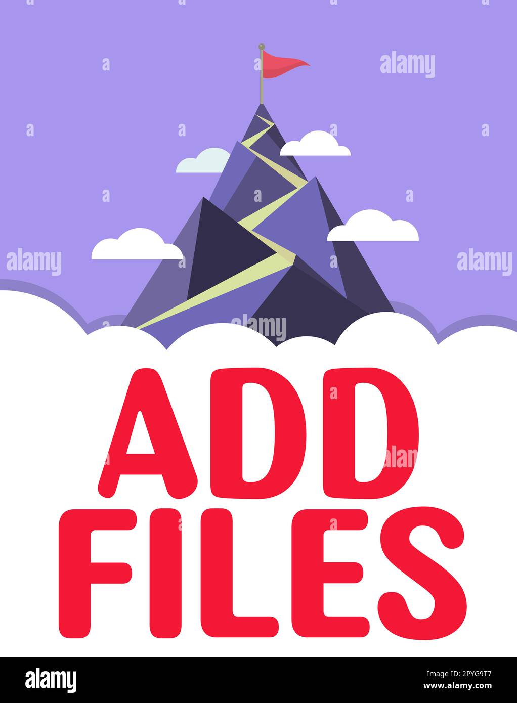 Text showing inspiration Add Files. Word Written on To put more ...