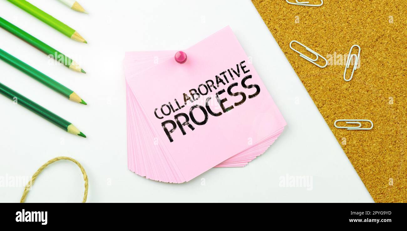 Inspiration showing sign Collaborative Process. Business overview ...