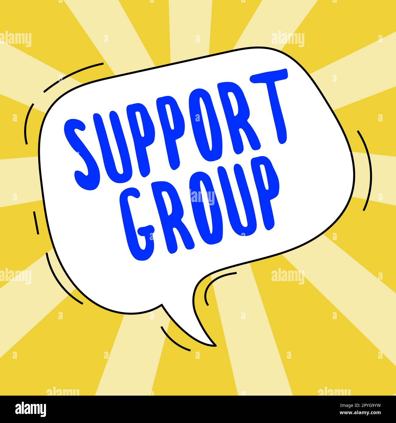 Hand writing sign Support Group. Word Written on number of people ...