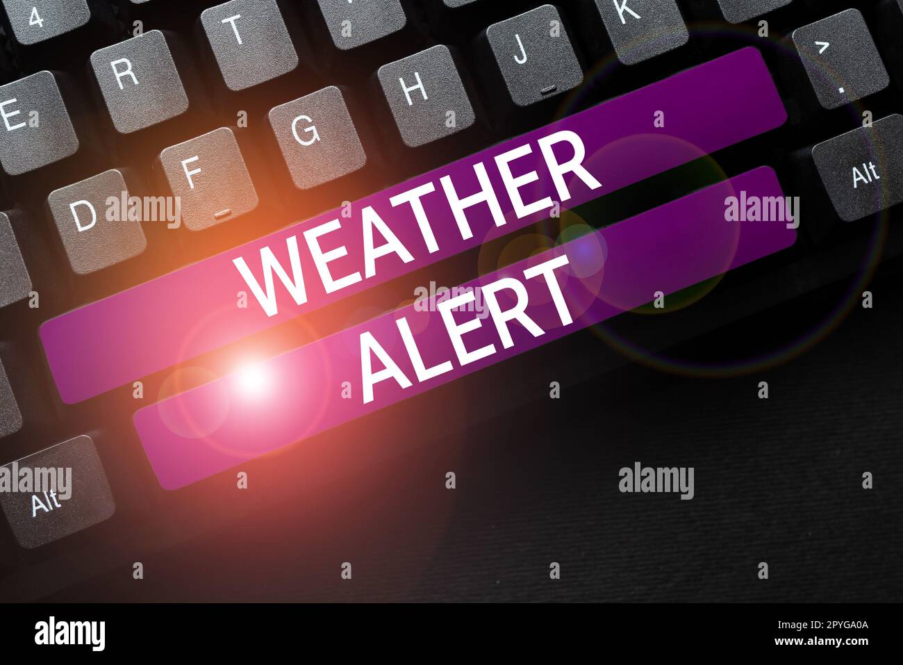 Conceptual caption Weather Alert. Business idea urgent warning on the ...