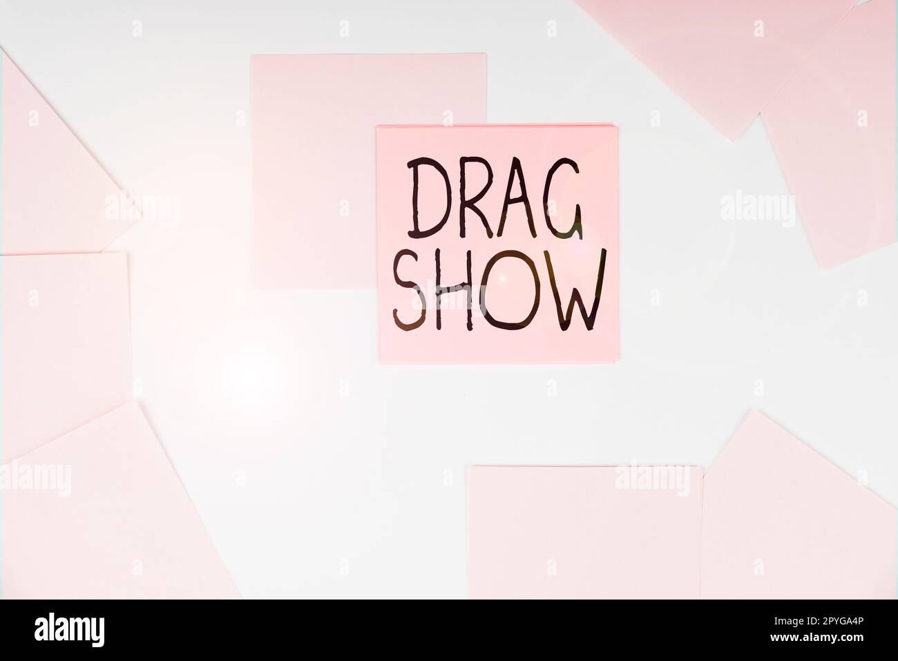 Hand writing sign Drag Show. Word for competitive event where two cars ...