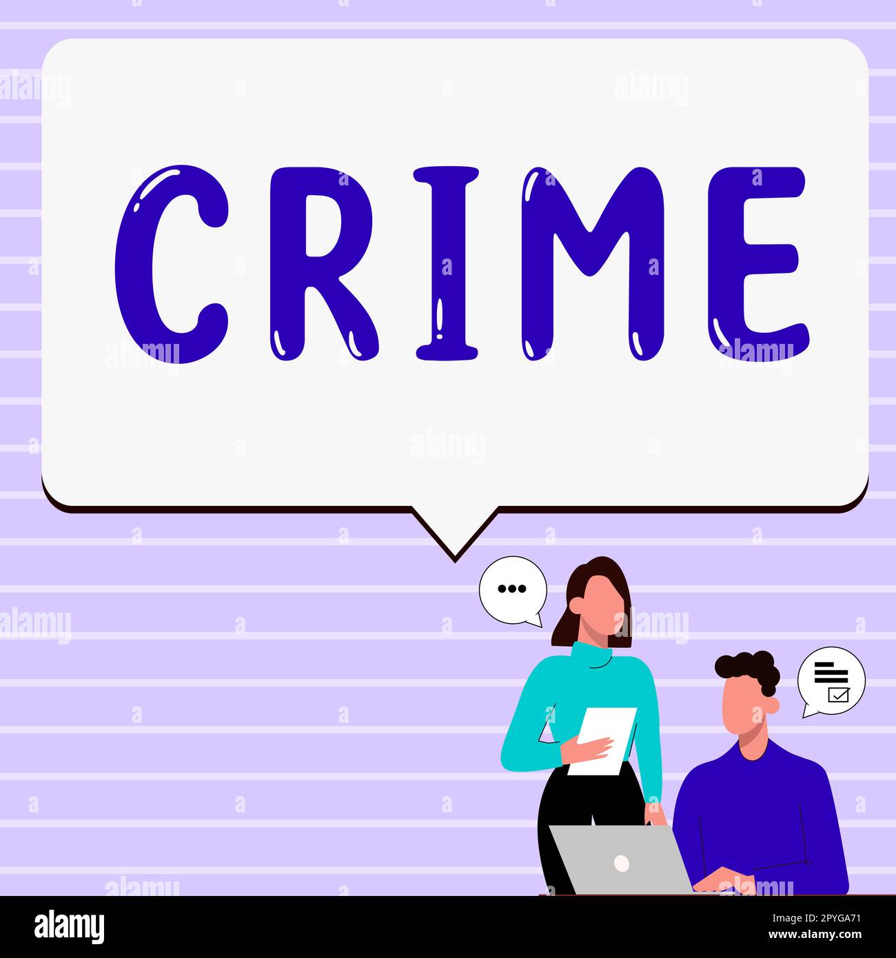 Sign displaying Crime. Word Written on Federal Offense actions Illegal ...