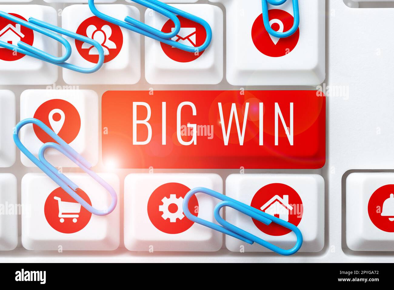 Inspiration showing sign Big Win. Word for having won an important ...