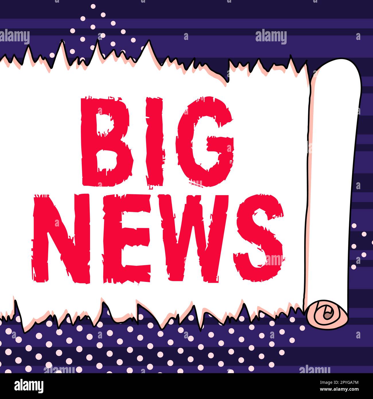 Sign displaying Big News. Conceptual photo knowing actions no one heard ...