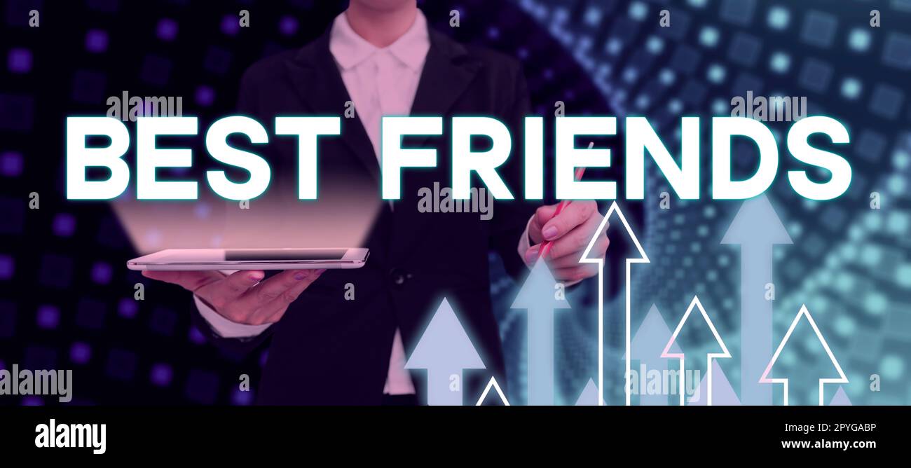 Best friends word hi-res stock photography and images - Alamy