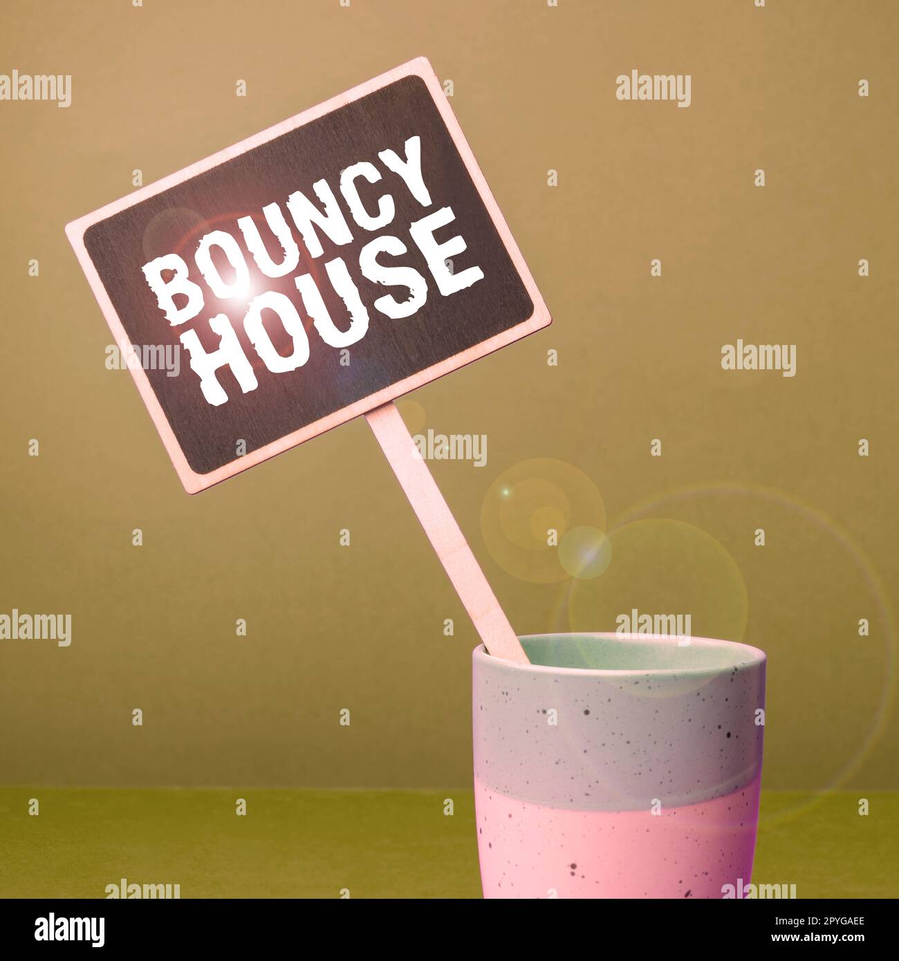 Hand writing sign Bouncy House. Business showcase Automated program ...