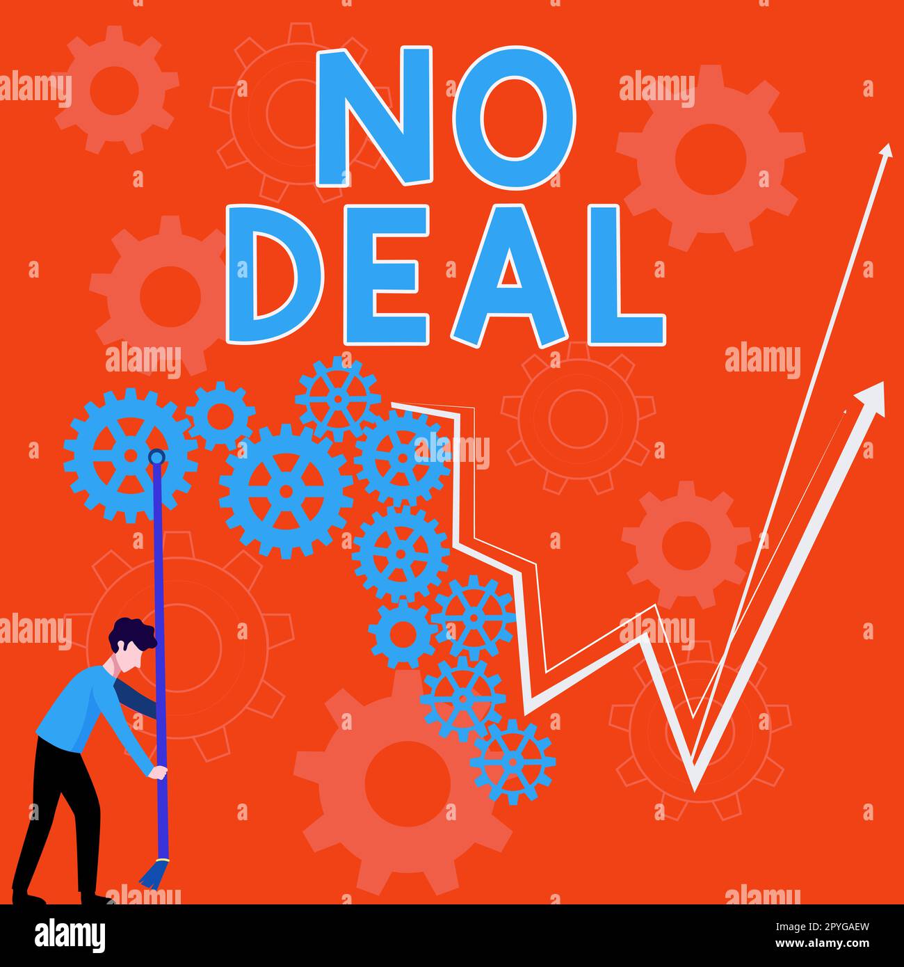 Hand writing sign No Deal. Business concept a negative result on ...