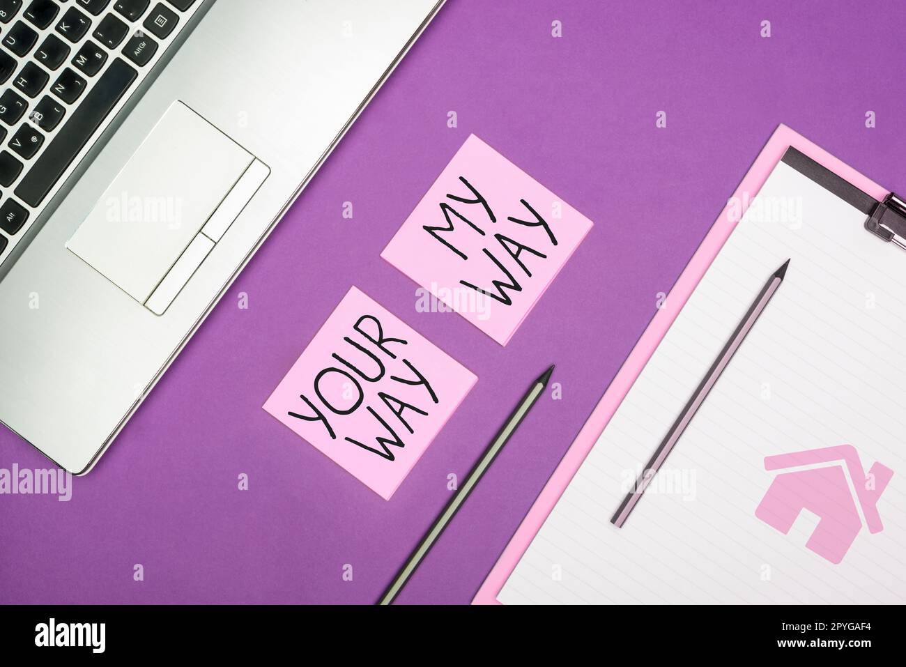 Text showing inspiration Your Way My Way. Word Written on choosing or ...