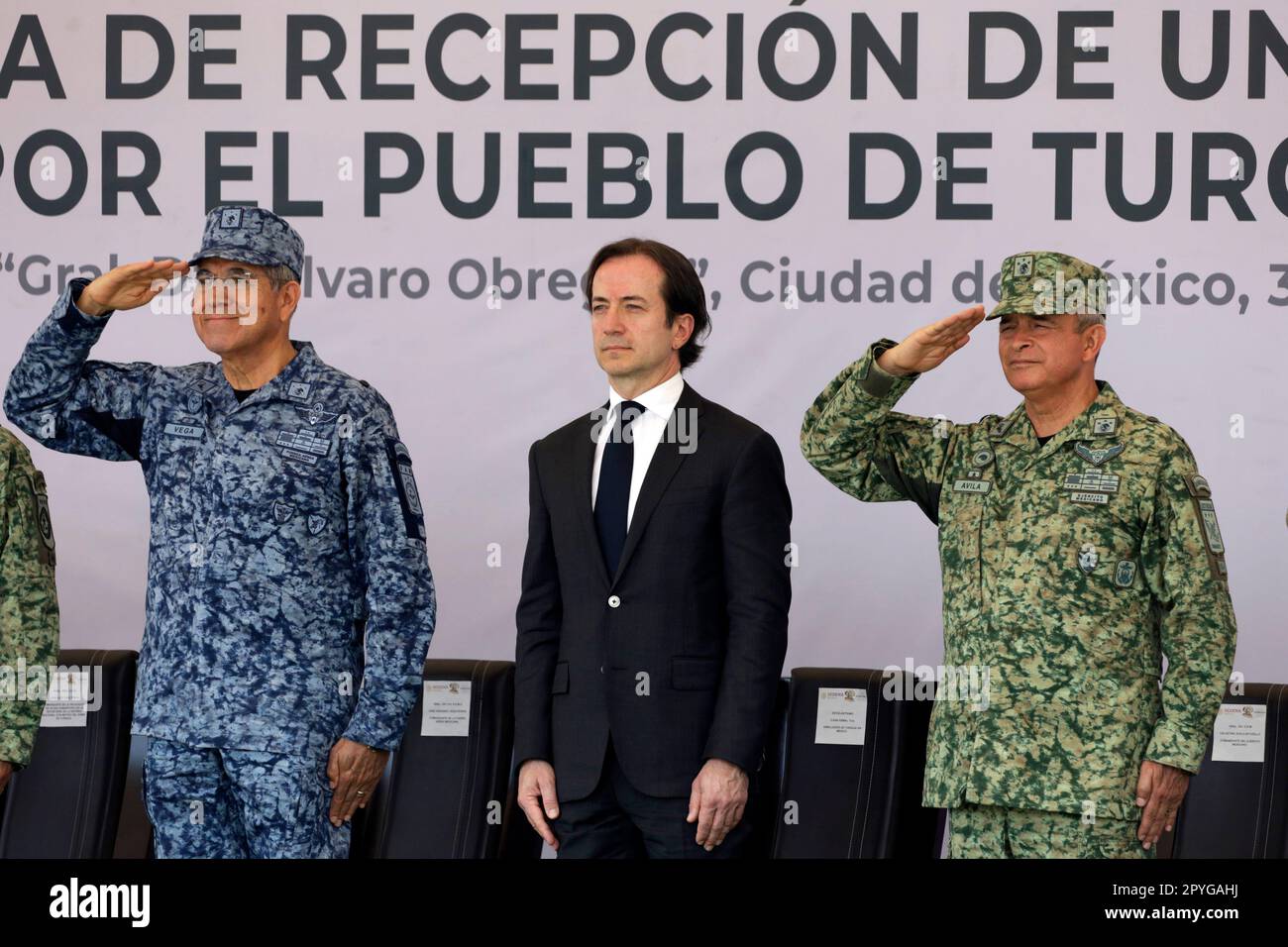 Mexico City, Mexico. 3rd May, 2023. Major Generals Gerardo Vega Rivera ...
