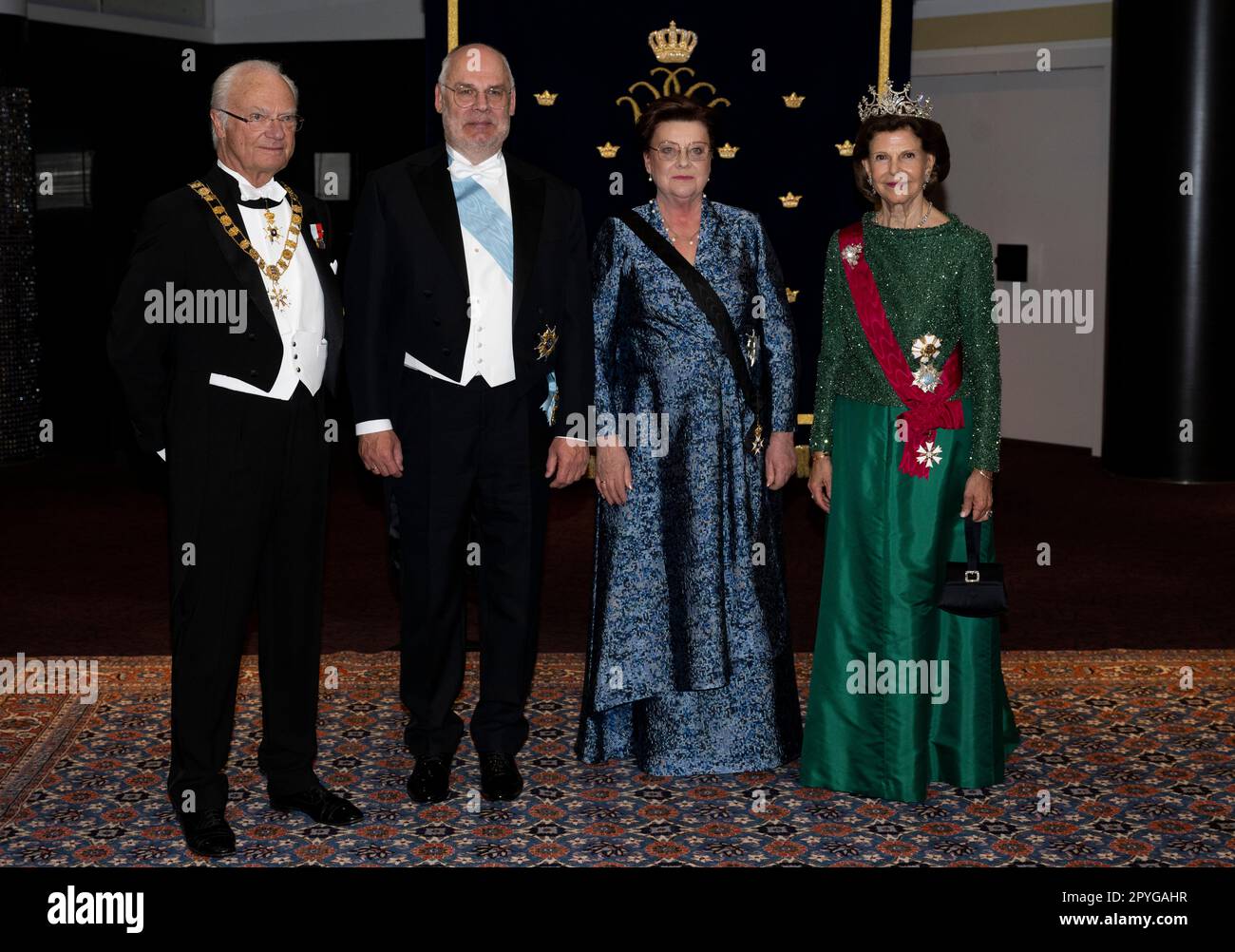 King Carl Gustaf, President of Estonia Alar Karis, First lady of ...