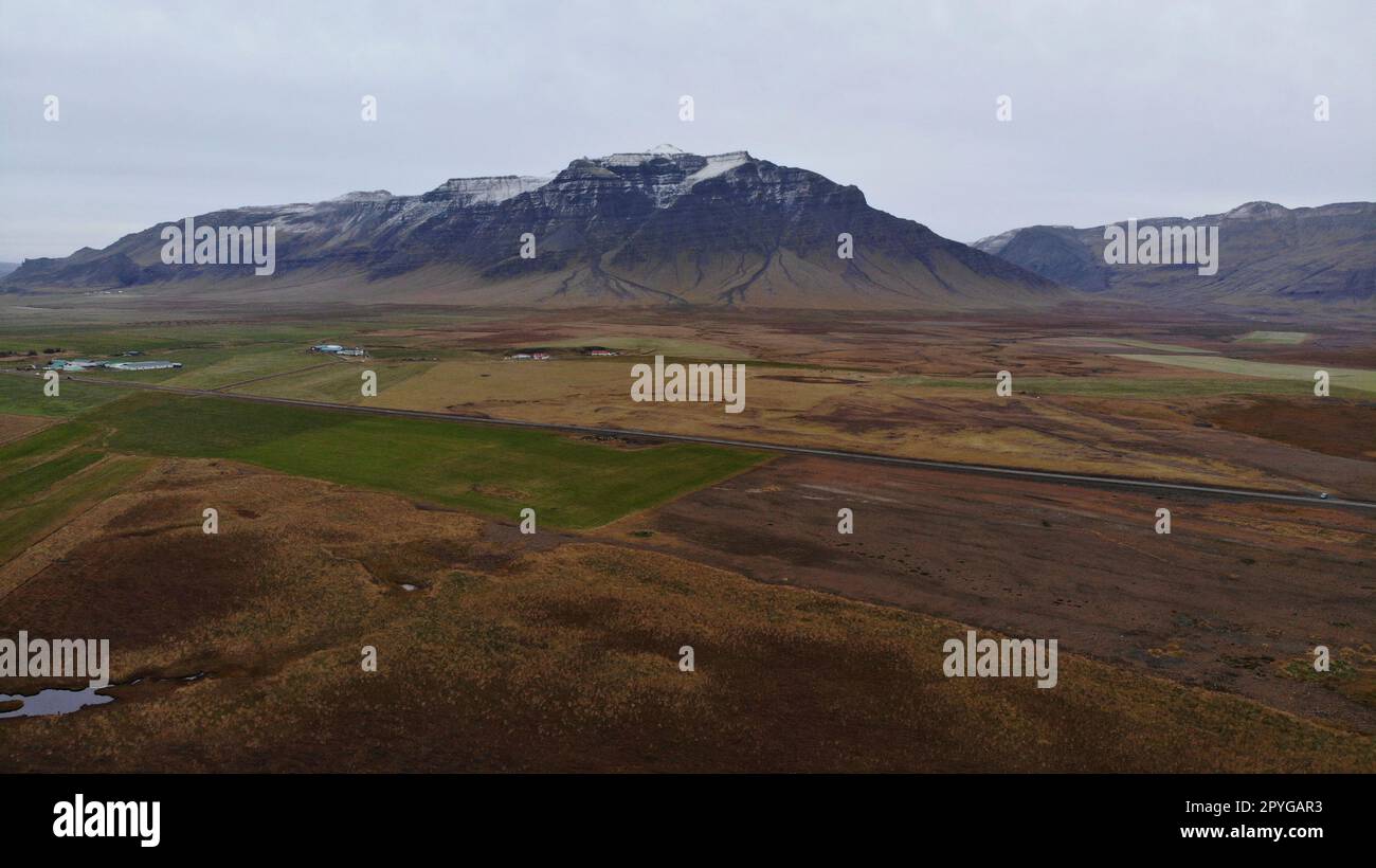 Fields, meadows and mountains of Iceland without vegetation Stock Photo ...