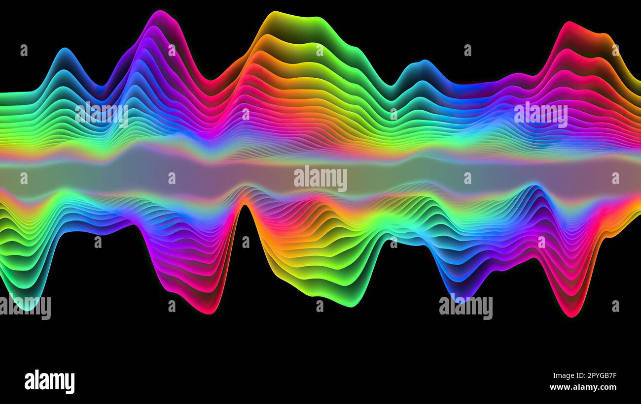 Wave line flowing rainbow color Stock Photo - Alamy