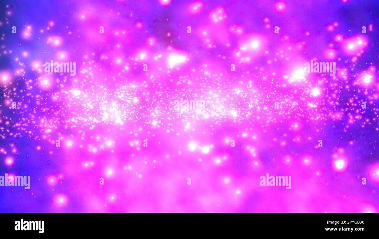 Pink particles over blue background Stock Photo - Alamy