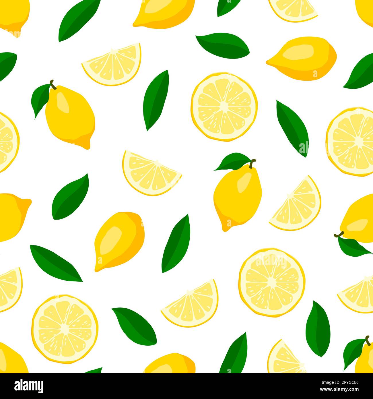 Cute lemons seamless pattern. Vector EPS8 illustration Stock Photo - Alamy