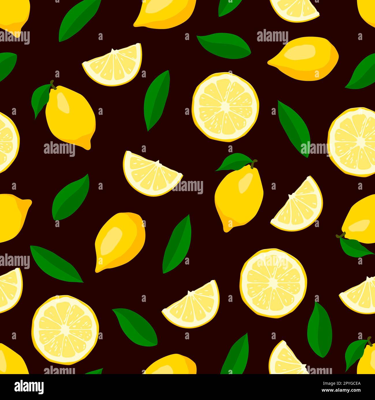 Cute lemons seamless pattern. Vector EPS8 illustration Stock Photo - Alamy
