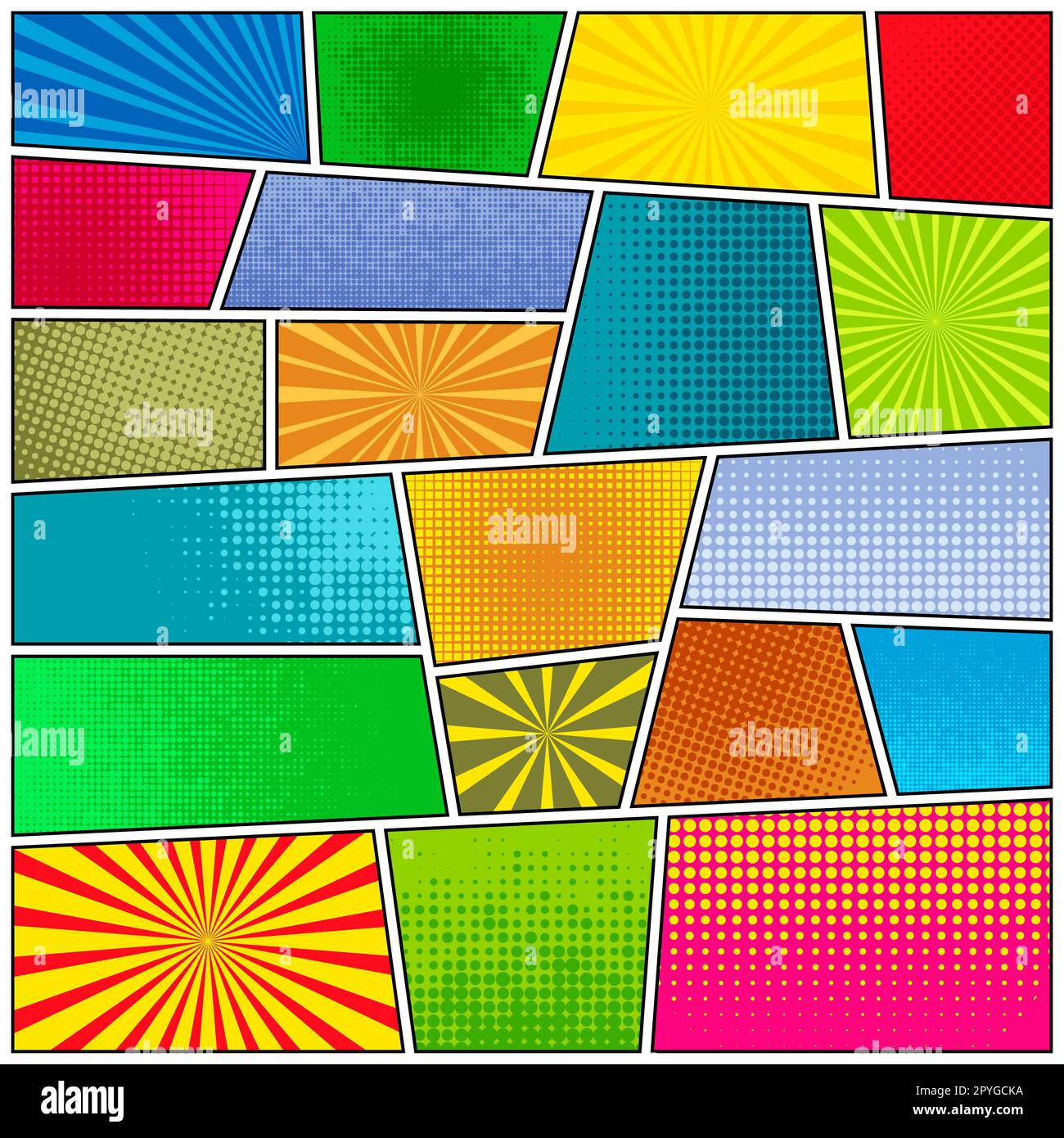 Comic strip background. Pop-art style. Vector EPS10 illustration Stock ...
