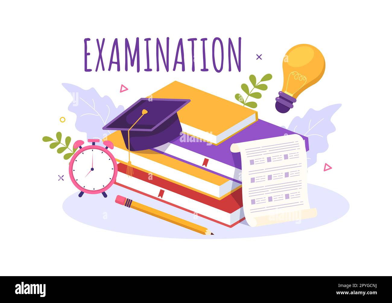 Examination Paper Illustration with Online Exam, Form, Papers Answers ...