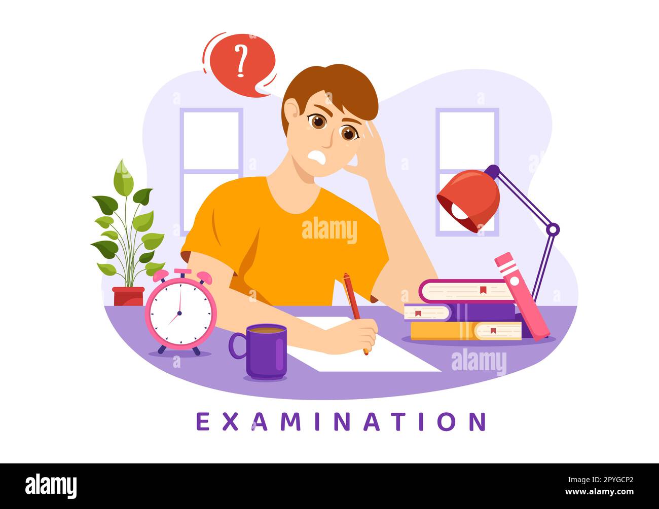 Examination Paper Illustration with Online Exam, Form, Papers Answers ...
