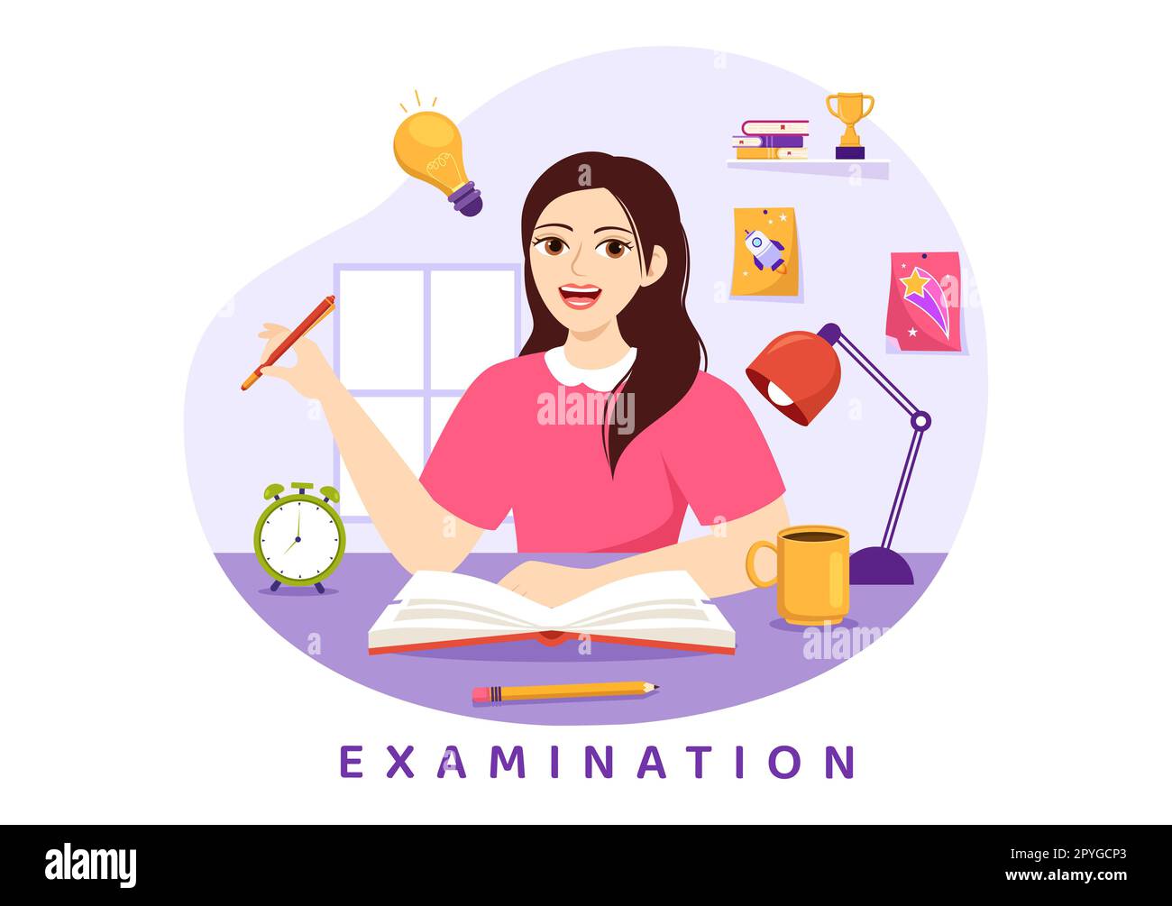 Examination Paper Illustration with Online Exam, Form, Papers Answers ...