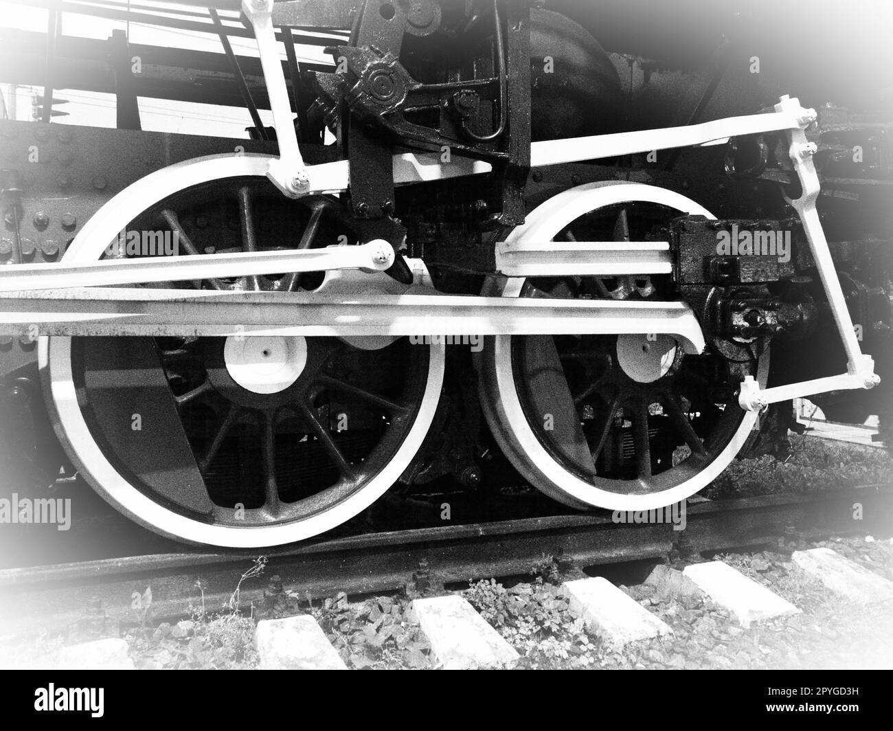Vintage steam train wheels hi-res stock photography and images - Alamy