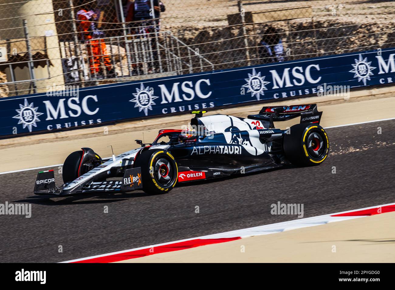 MANAMA, BAHRAIN, Sakhir circuit, 3. March 2023: #22, Yuki TSUNODA, JAP, Team Scuderia Alpha ...