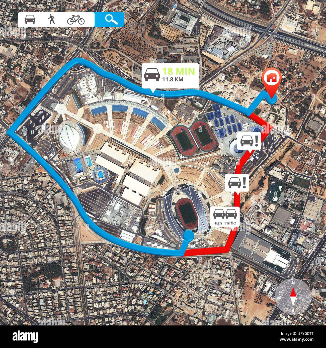 Satellite map hi-res stock photography and images - Alamy