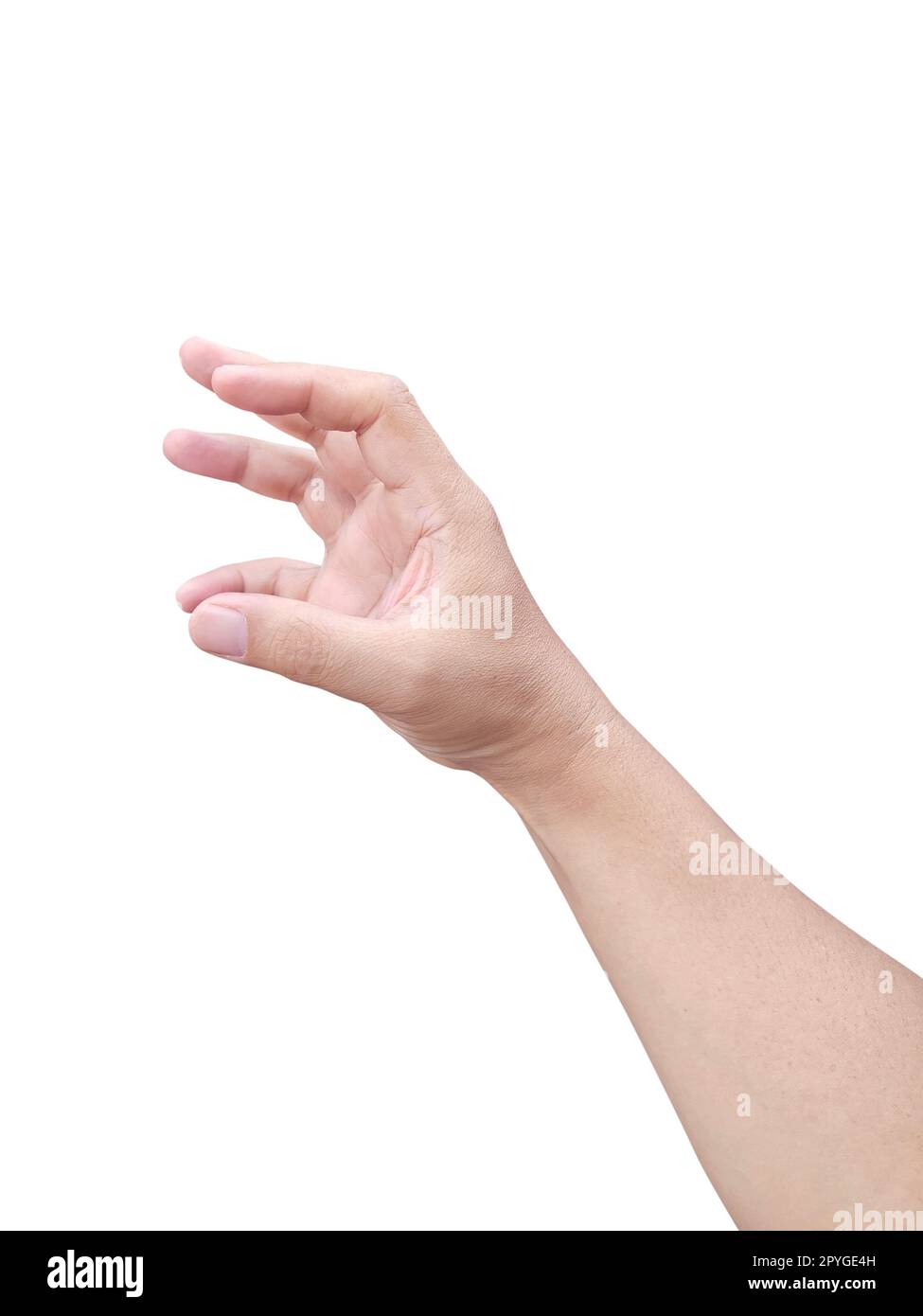 Man's hand isolated on white background Stock Photo - Alamy