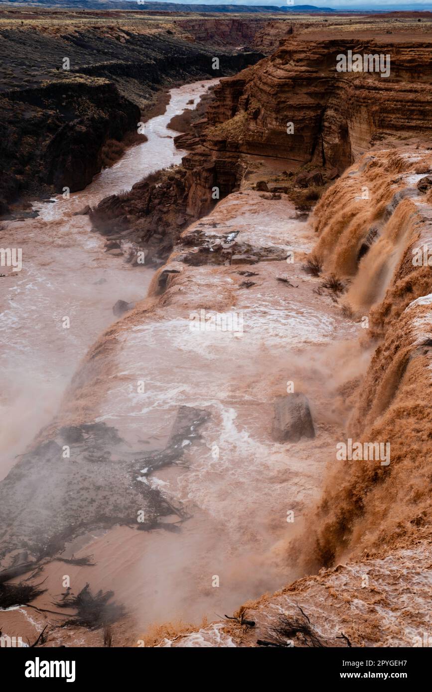 Grand Falls of the Little Colorado River during spring high flow ...