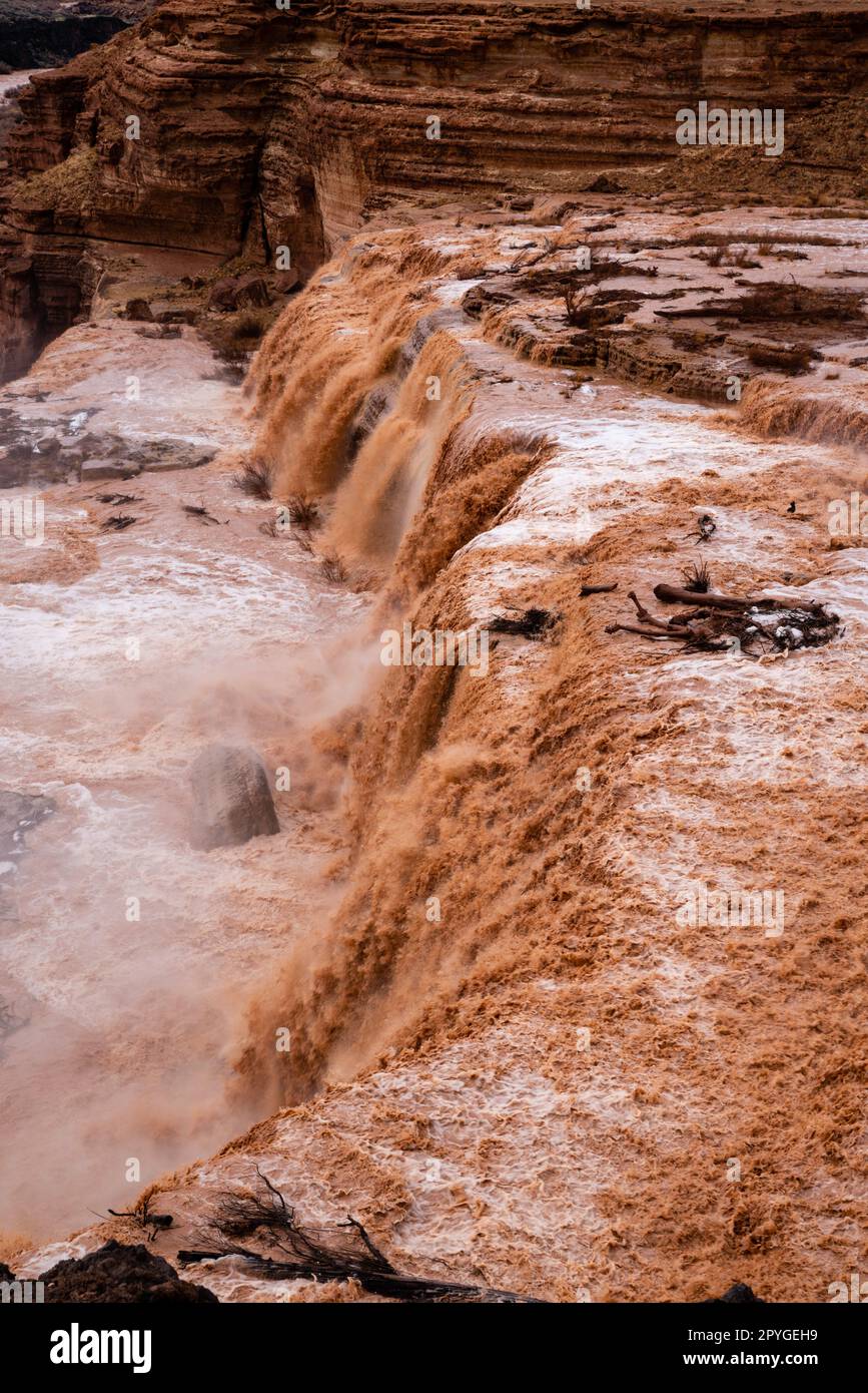 Grand Falls of the Little Colorado River during spring high flow ...