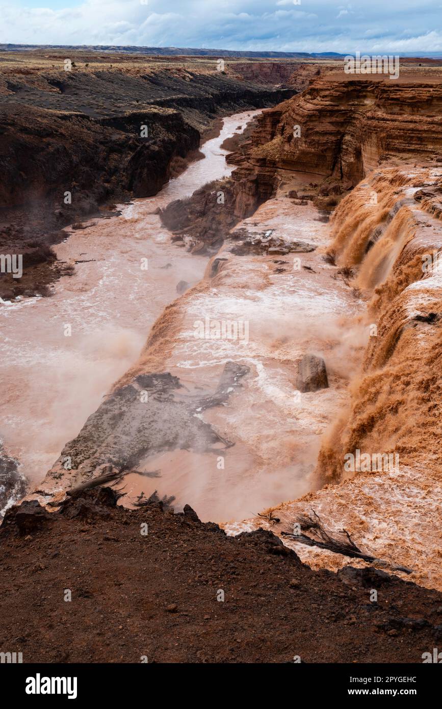 Grand Falls of the Little Colorado River during spring high flow ...