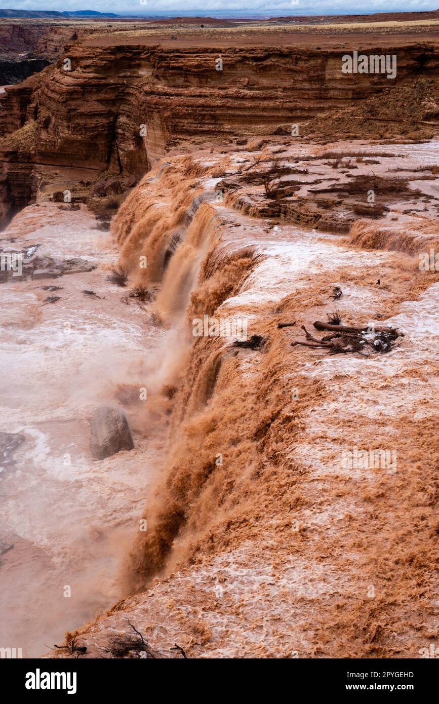 Grand Falls of the Little Colorado River during spring high flow ...