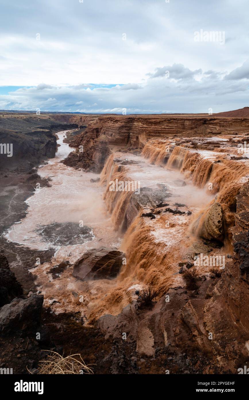 Grand Falls of the Little Colorado River during spring high flow ...