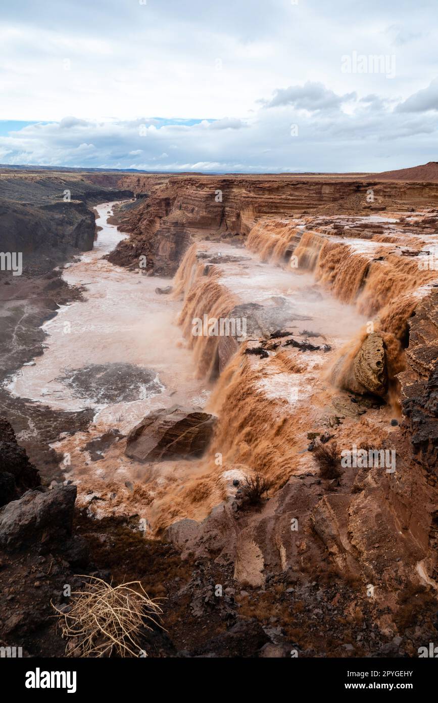 Grand Falls of the Little Colorado River during spring high flow ...