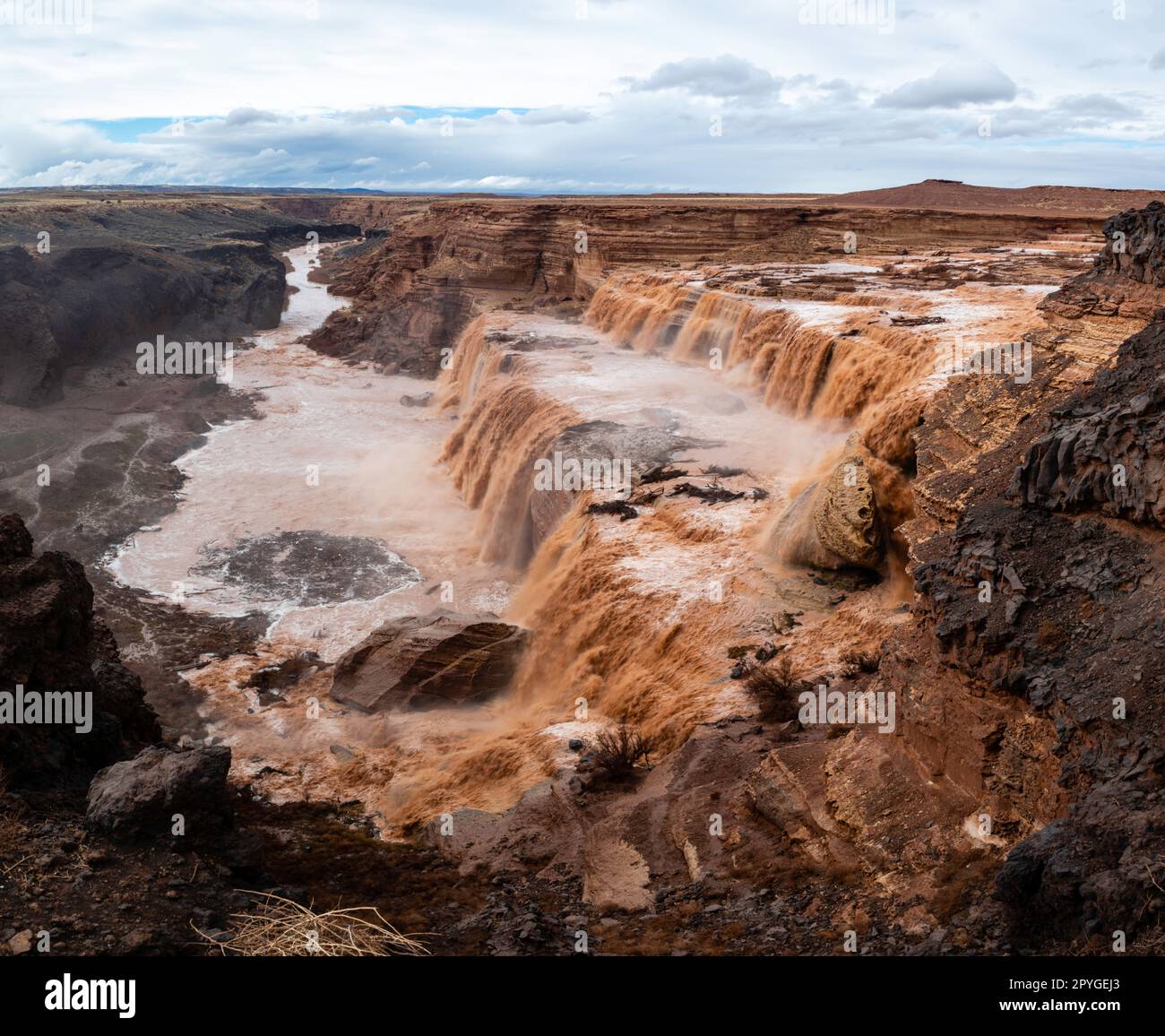 Grand Falls of the Little Colorado River during spring high flow ...